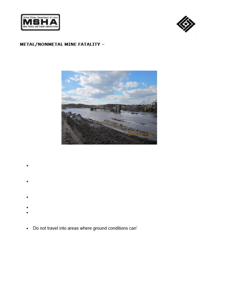Mining Fatality: Excavator Incident Report | PDF | Technology & Engineering