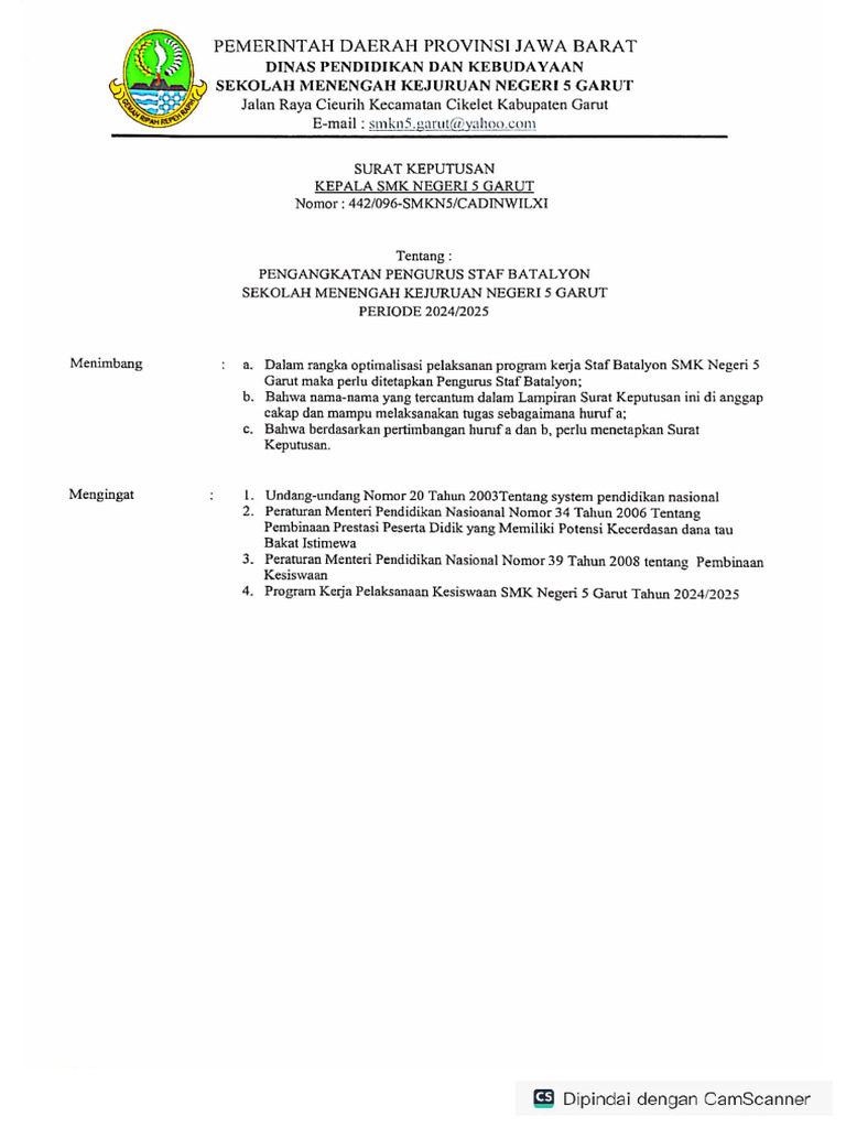 Batalyon 20242025 | PDF