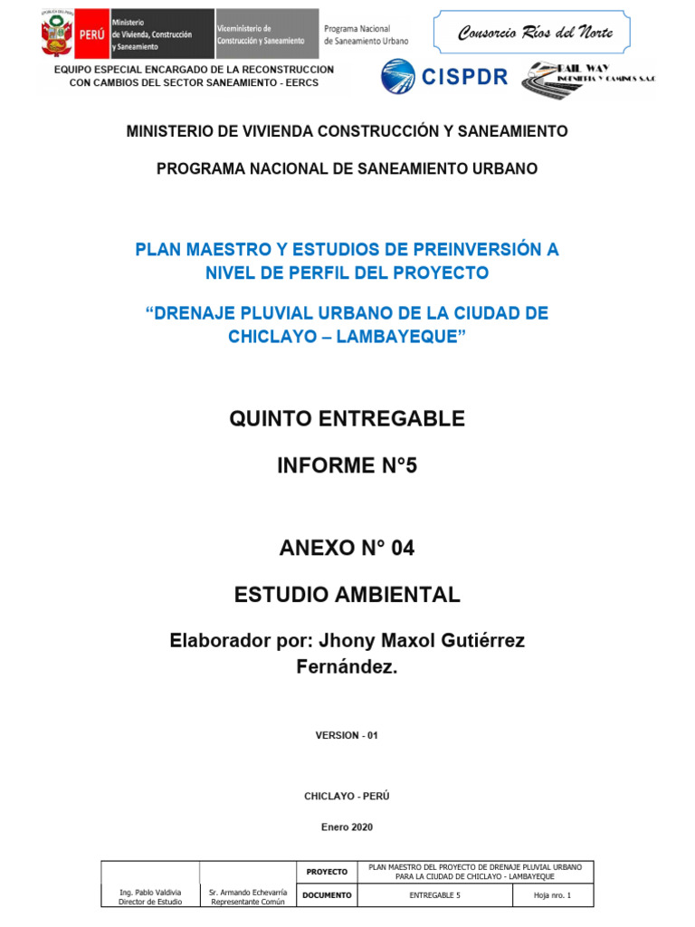 Anexo 04 - Impacto Ambiental | PDF | Entorno natural | La contaminación del aire