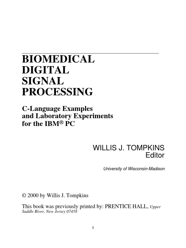 Bio Medical Signal Processing Tompkins | PDF | Ibm Pc Compatibles ...