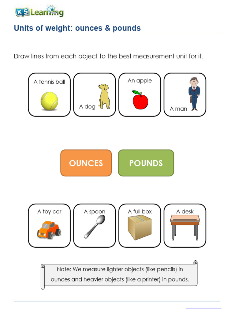 Grade 2 Weight Measurement Worksheet | PDF | Language Arts & Discipline