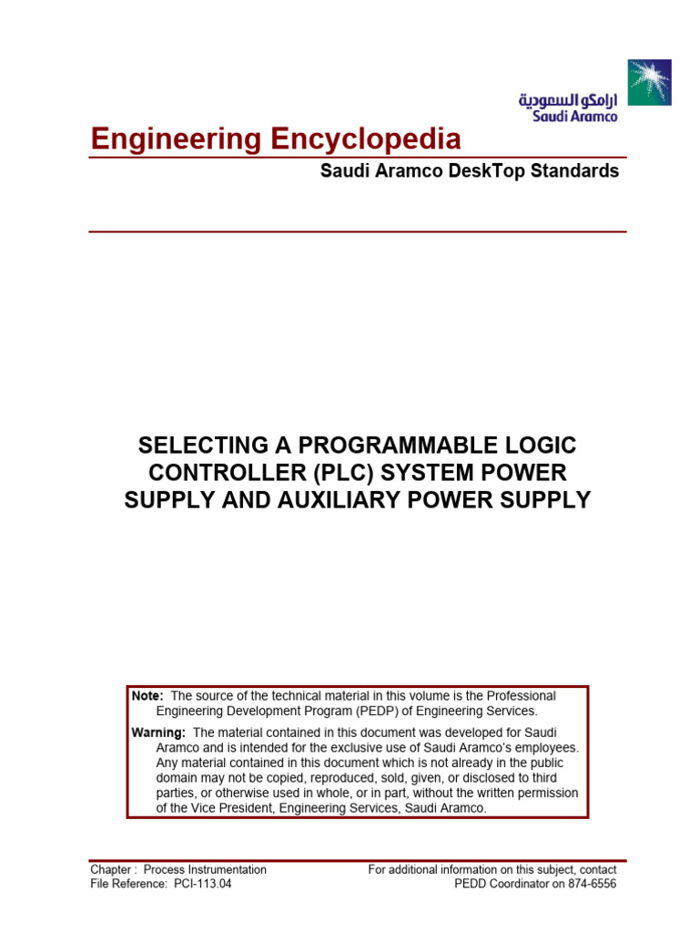 Selecting A Programmable Logic Controller (PLC) System Power Supply and ...