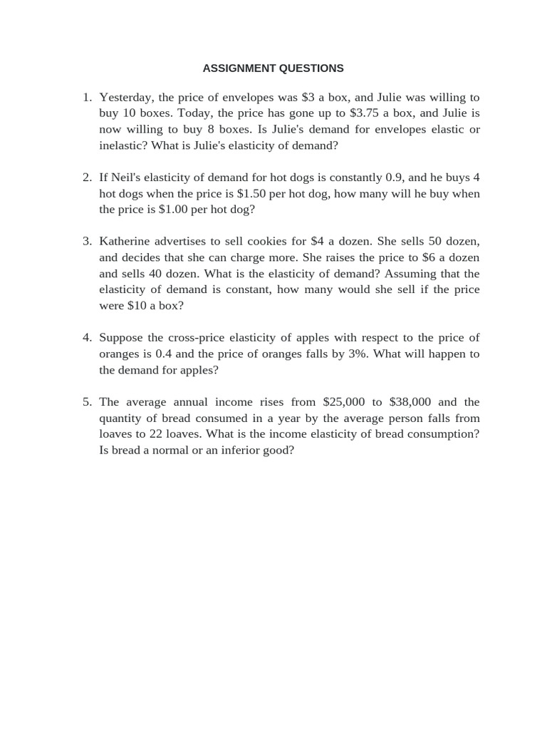 ASSIGNMENT QUESTIONS | PDF