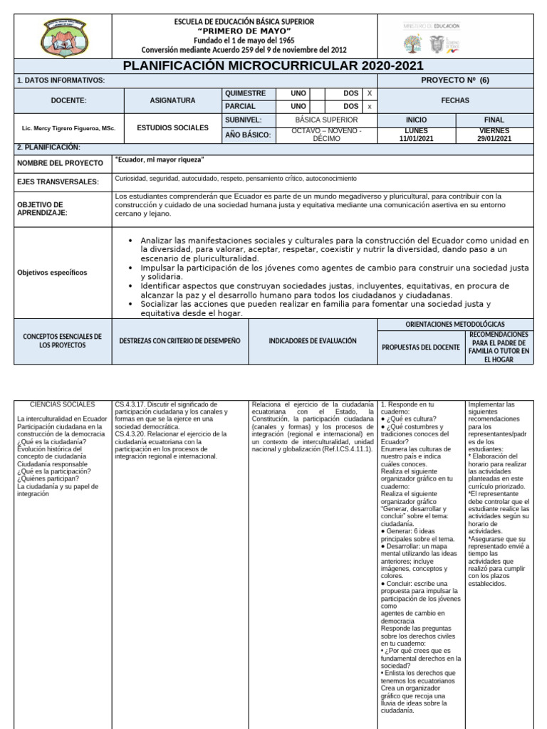 Proyecto 6 Eess | PDF | Participación pública | Ciudadanía