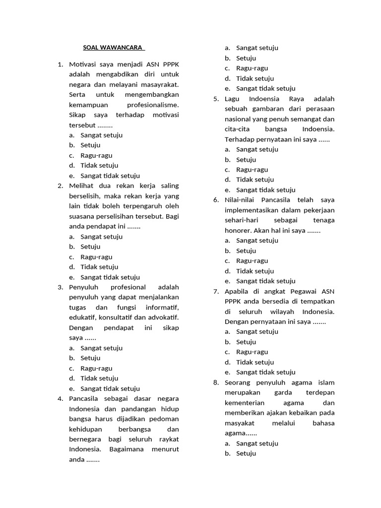 Soal Wawancara | PDF