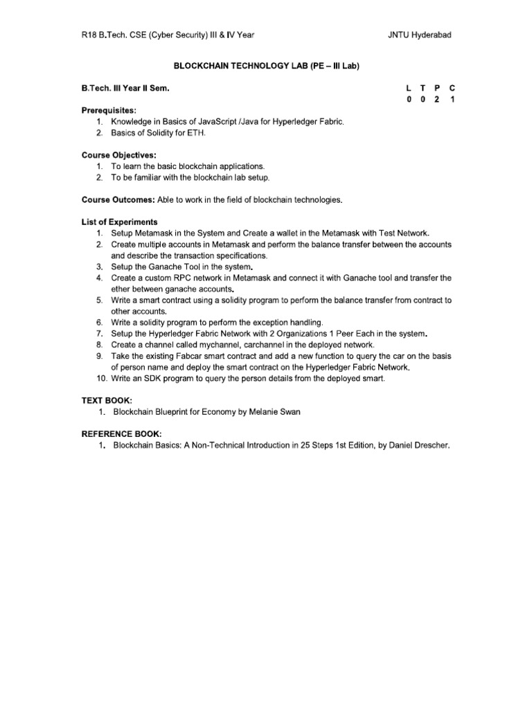 Blockchain Tech Lab | PDF