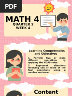 Grade 4-q2w4 (Matatag DLL) - Mathematics | PDF | Mathematics | Learning
