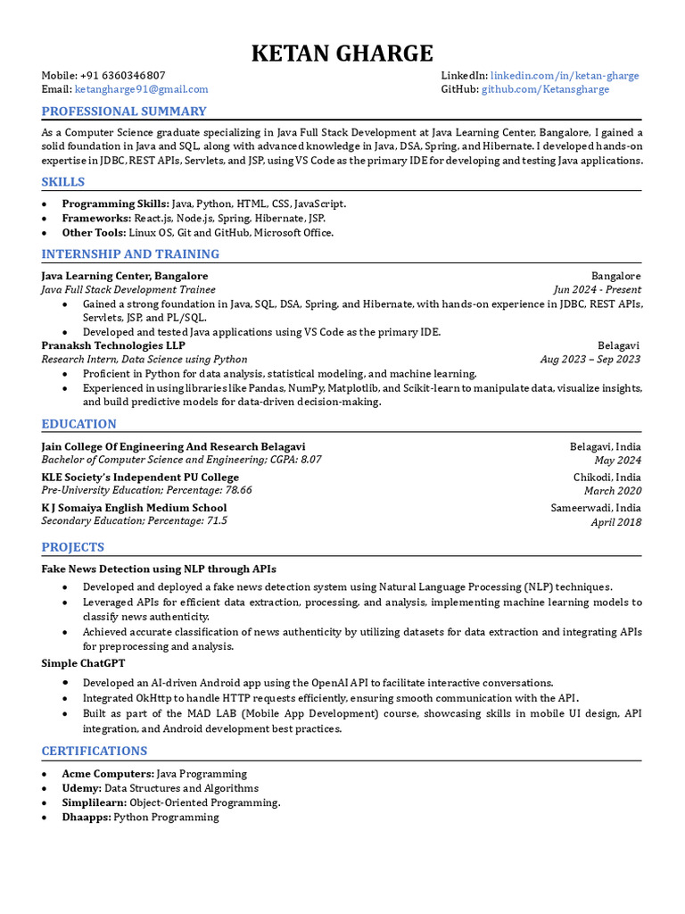 Ketan Be Cse 2024 Javafsd | PDF | Java (Programming Language) | Computer Programming