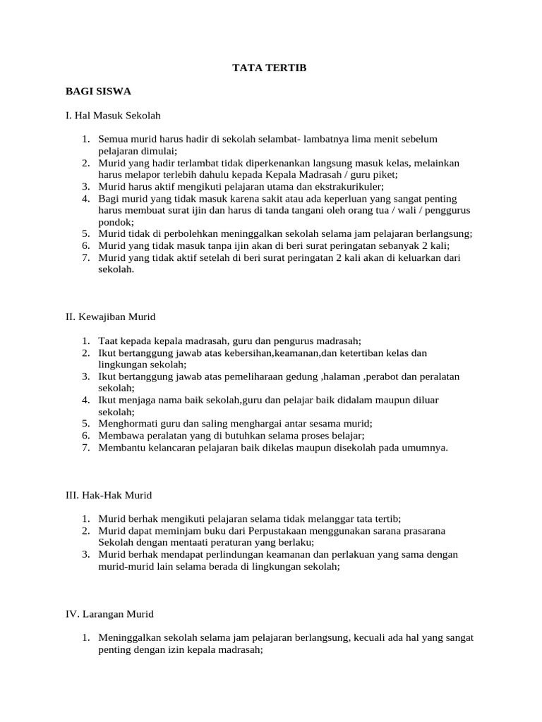Tata Tertib | PDF
