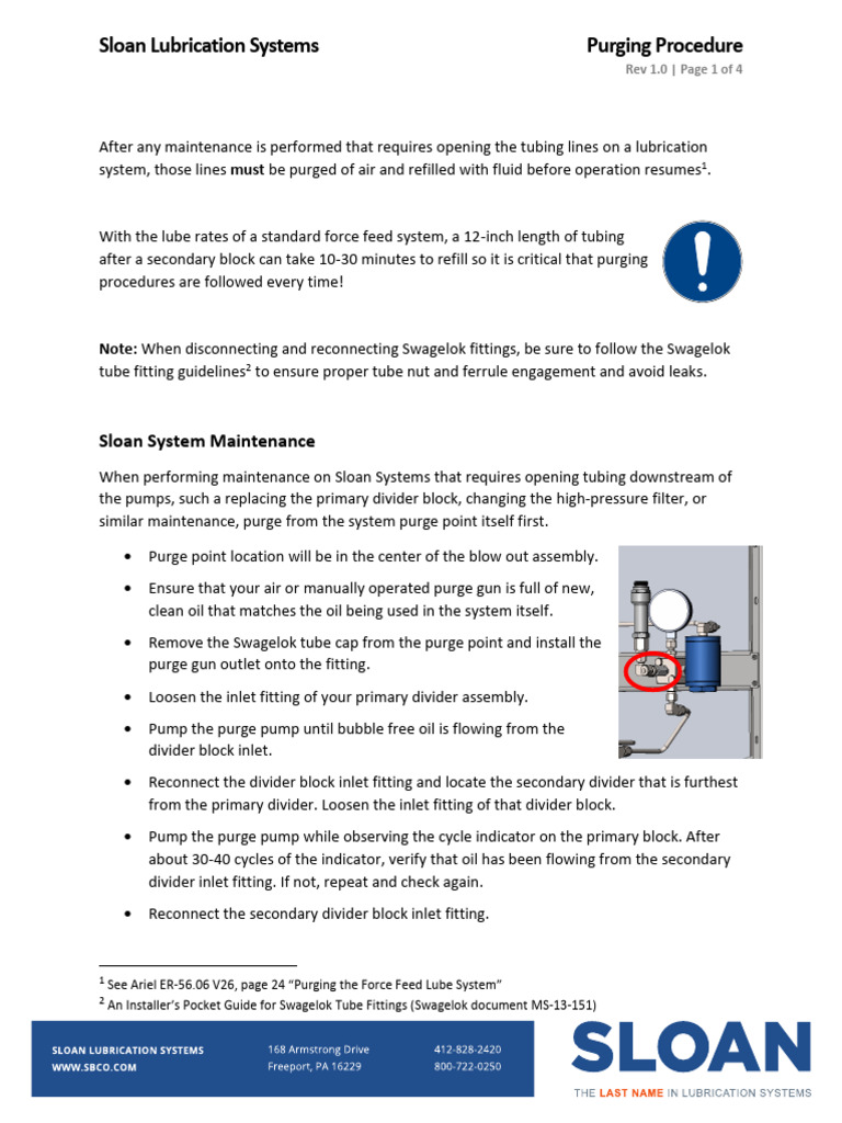 Sloan Pressurized Pumps Purge Procedure | PDF | Pump | Valve
