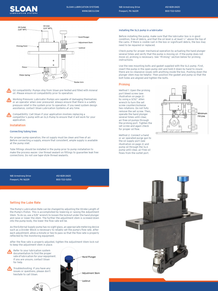 Sloan Pressurized Pumps | PDF | Pump | Screw