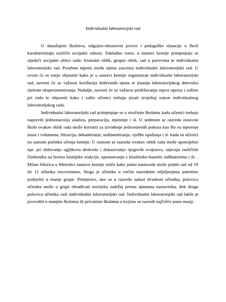 Individualni Laboratorijski Rad | PDF