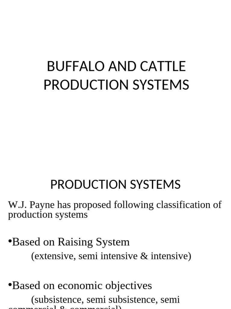 4 Production System Cattle Buffalo | PDF | Pastoralism | Livestock