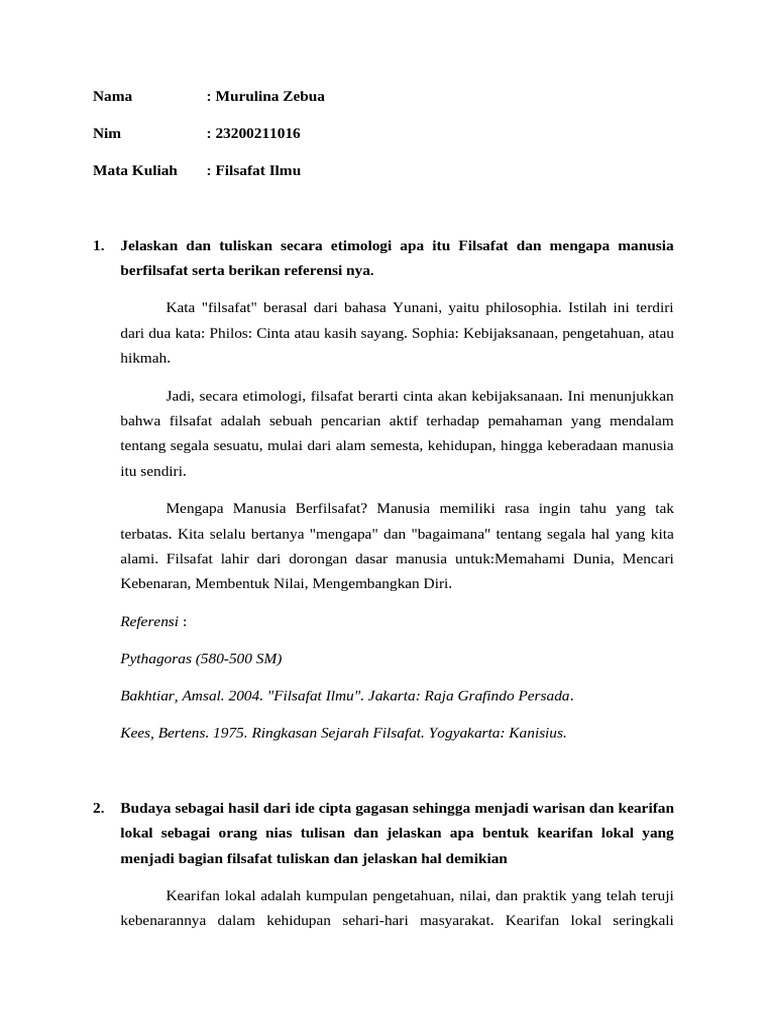Tgs Muru Filsafat Revisi1 | PDF