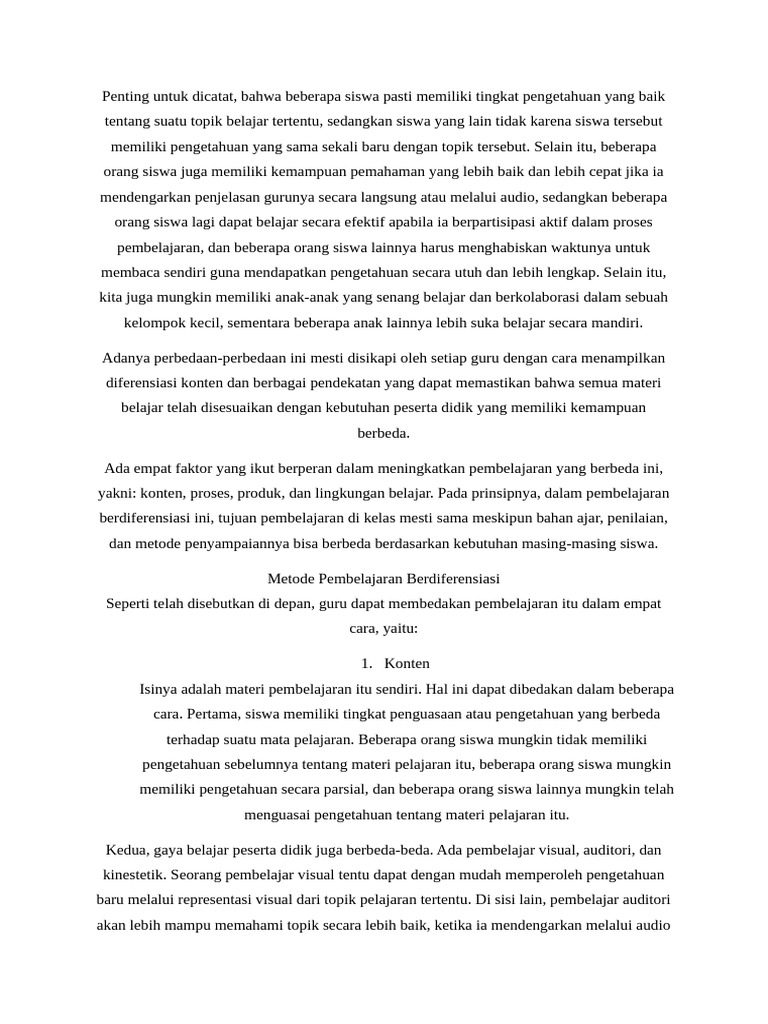 Materi Diferensiasi | PDF | Karier & Perkembangan | Kesehatan Holistik