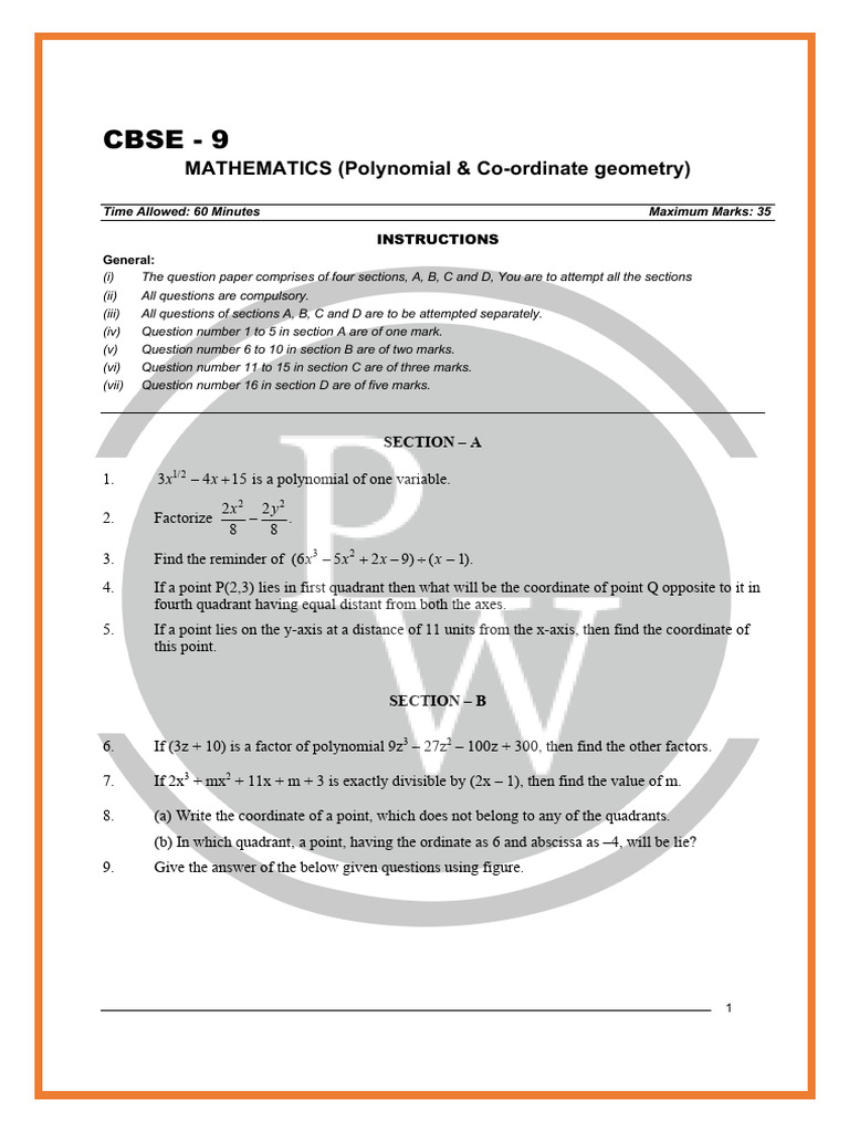 Mathematics Basics Pdf Cartesian Coordinate System Geometry