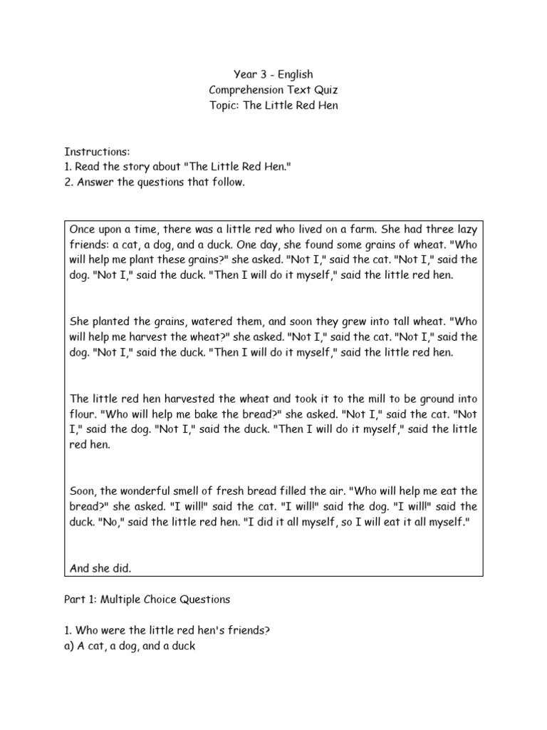 ENGLISH Y3 Q1 | PDF | Breads | Wheat