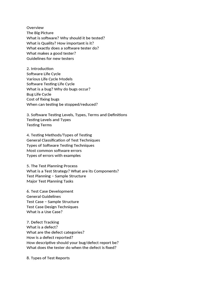 Software Testing Syllabus | PDF | Business | Career & Growth Software Testing Syllabus | PDF | Business | Career & Growth