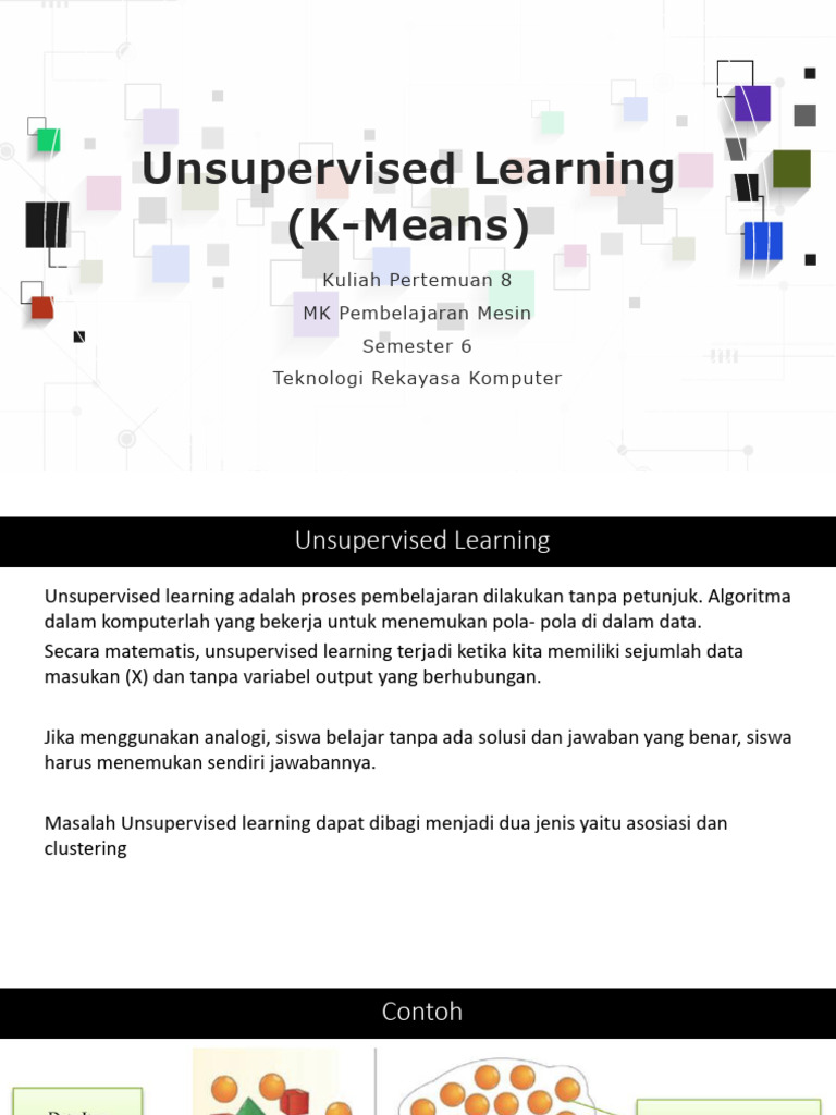 8 Unsupervised Learning Kmeans | PDF