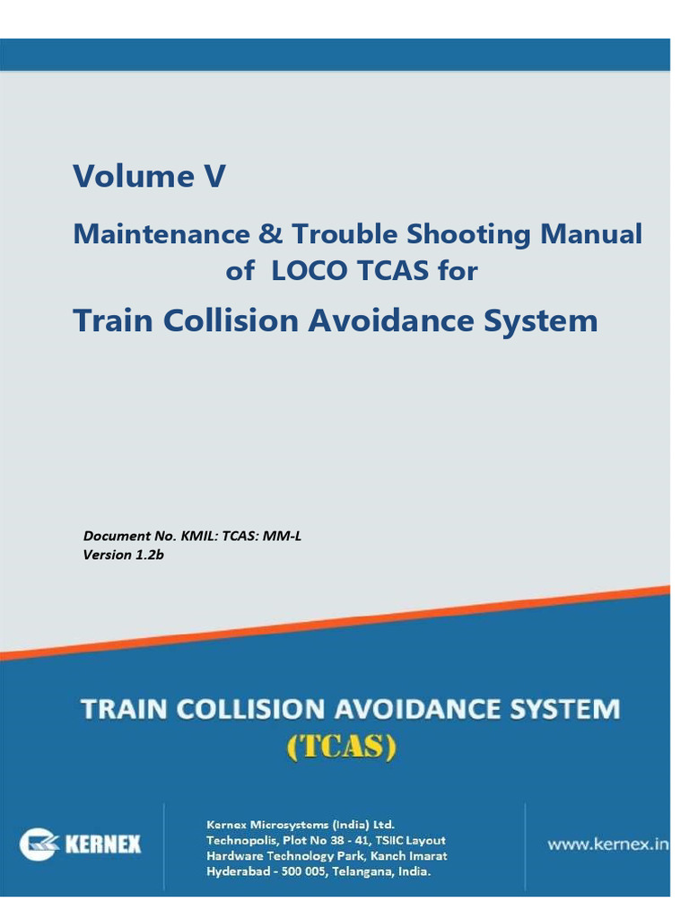 Maintenance & Trouble Shooting Manual of Loco TCAS - Ver 1-2b | PDF ...