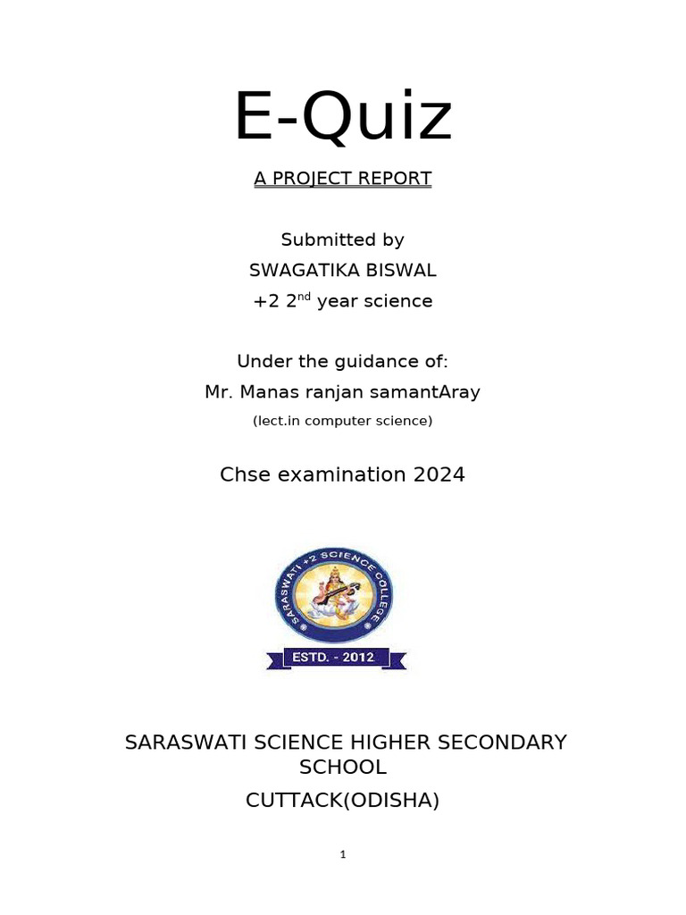 E-QUIZ FINAL | PDF | Databases | Integrated Development Environment