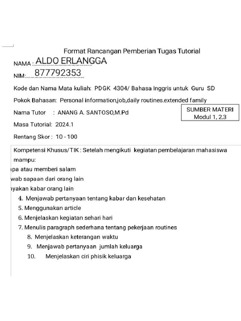 Tugas B Ing Aldo | PDF