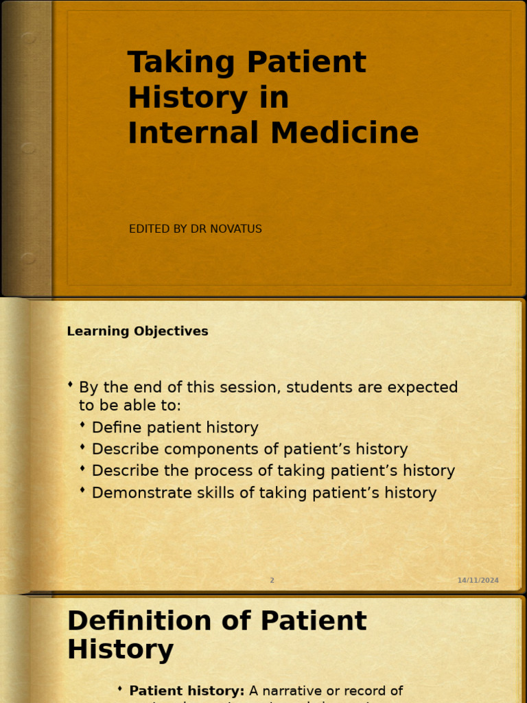Patient History Taking in Internal Medicine | PDF | Pain | Diabetes