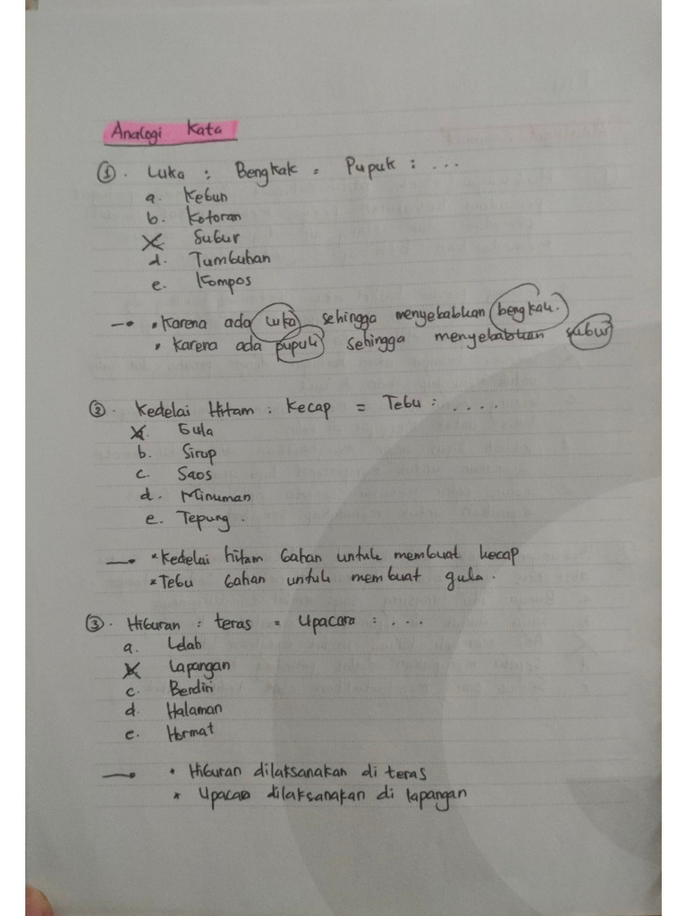 Catatan Analogi Kata Tiu | PDF