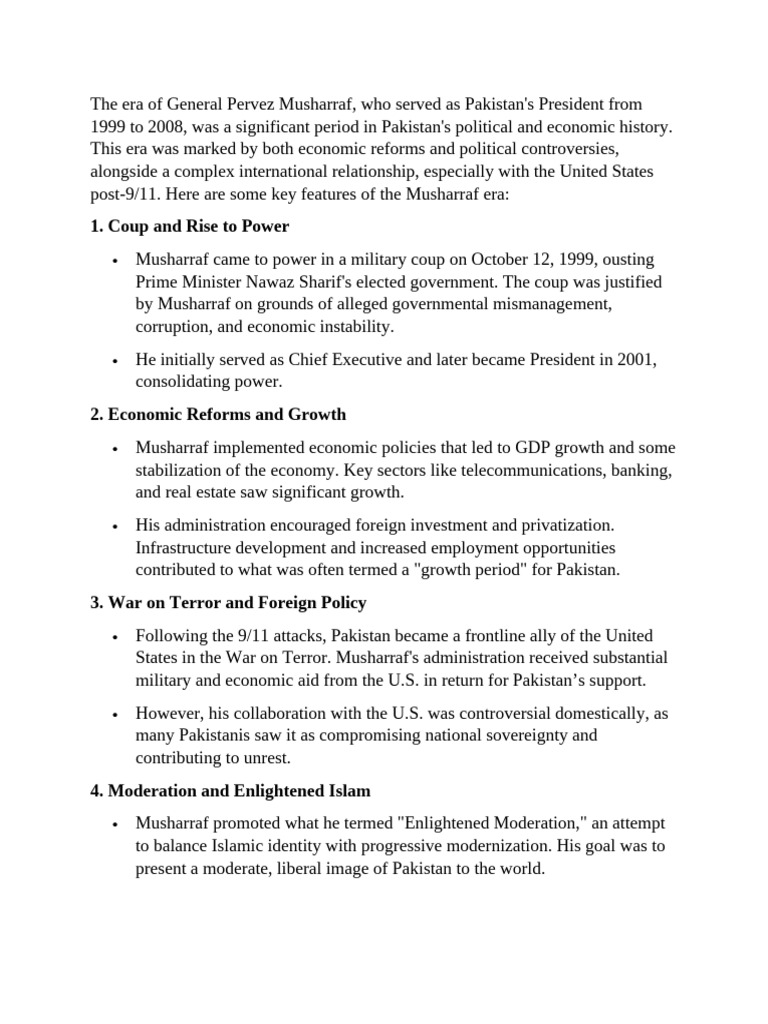 Musharraf Era: Politics and Kargil War Insights | PDF | Pervez ...