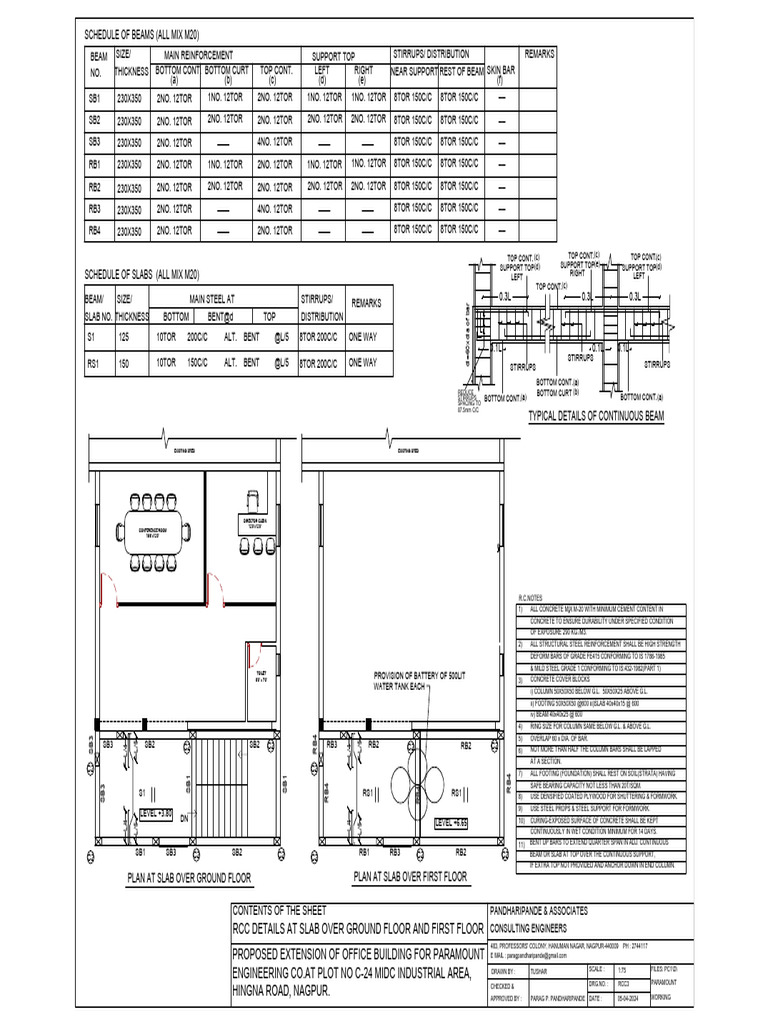 Slab Over GF and FF Paramount Model | PDF | Concrete | Structural Engineering