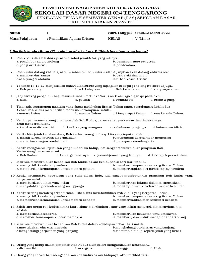 Kelas 5 | PDF | Kajian Bahasa Asing