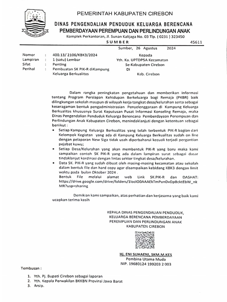 Pembentukan SK Pik-R | PDF