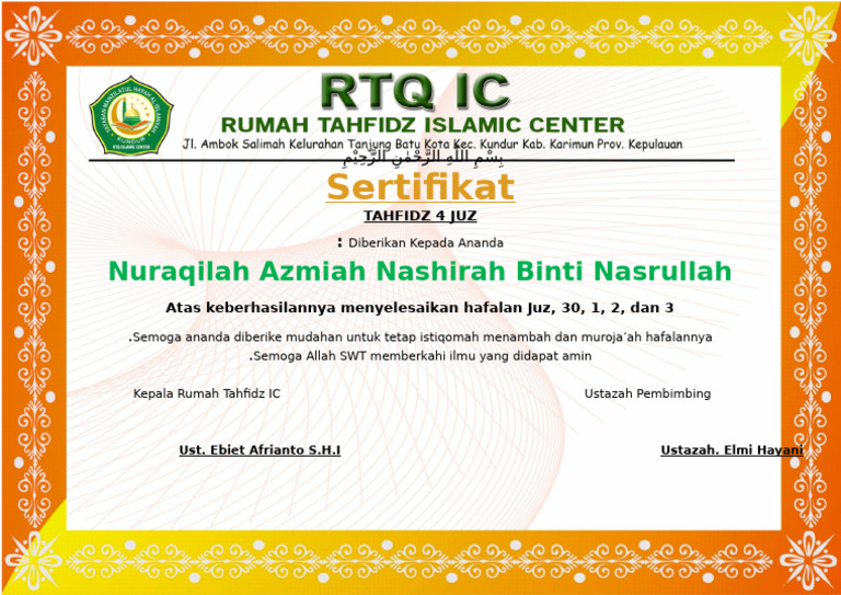 Sertifikat RTQ Ic | PDF