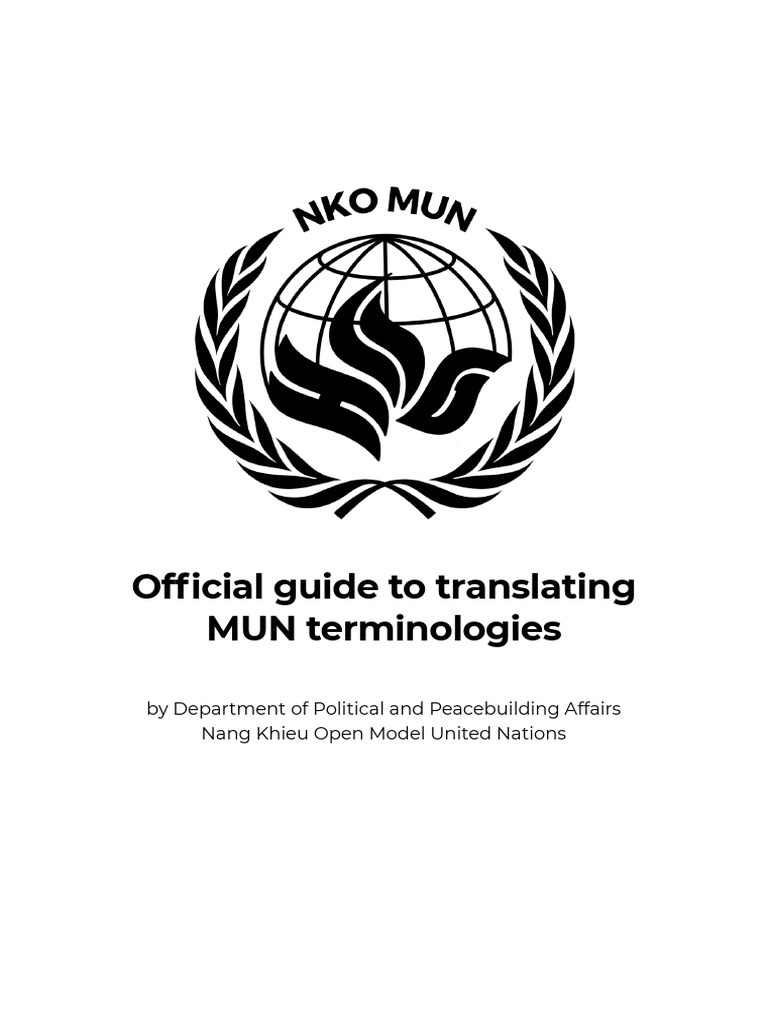 (NKO MUN'24) Official Guide To Translating MUN Terminologies | PDF