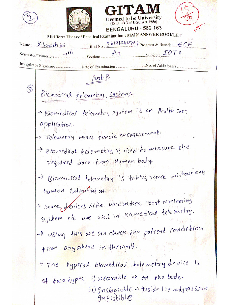 IOTH Mid 1 (3054) | PDF