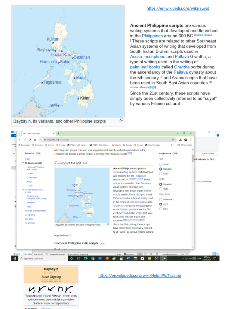 Baybayin - of The Philippines | PDF | History | Language Arts & Discipline