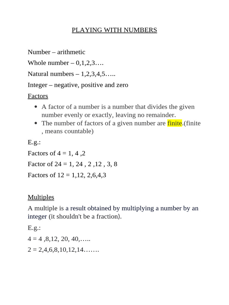 Class 6th Maths | PDF | Integer | Numbers
