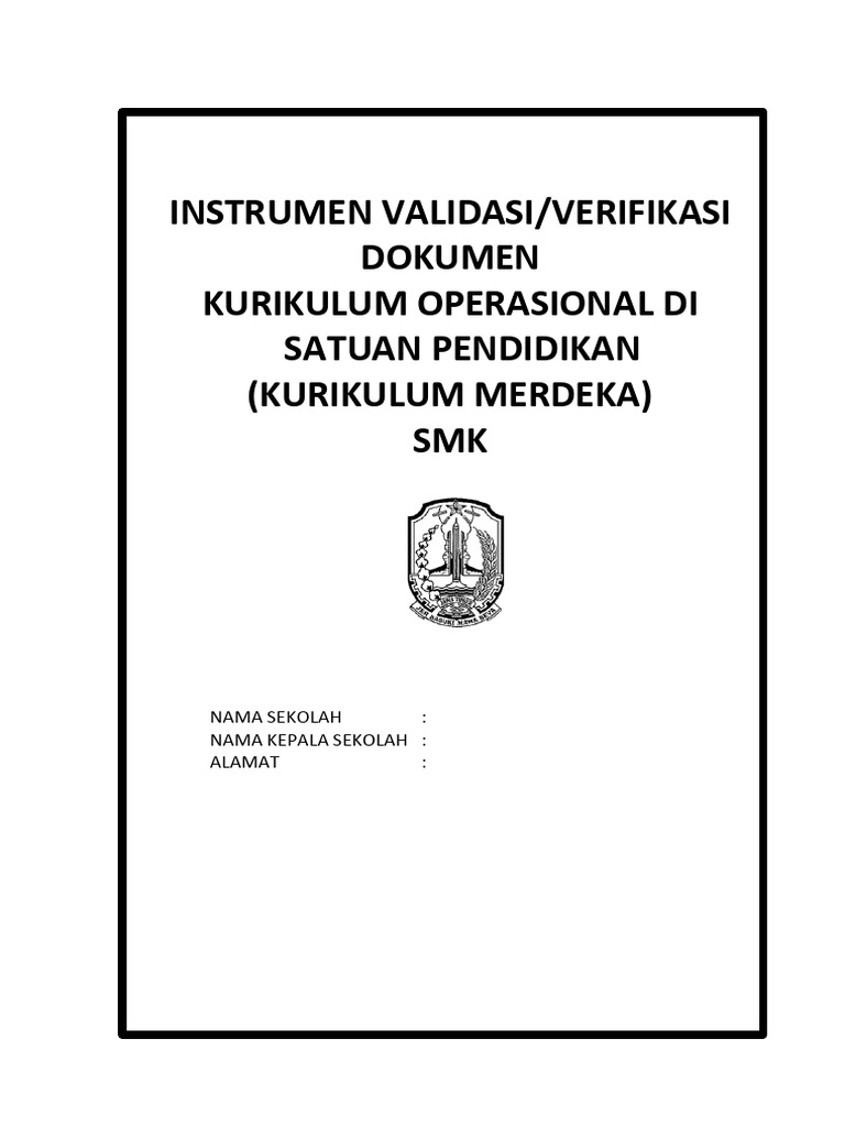 INSTRUMEN Verval KOSP - SMK | PDF