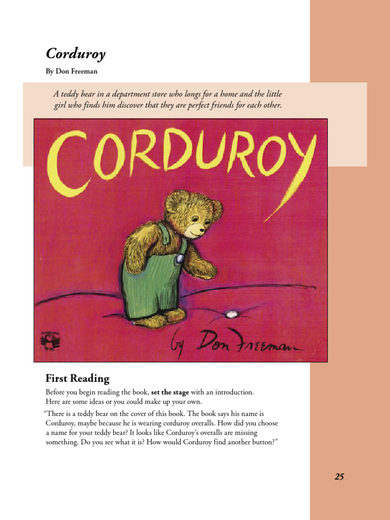 06 Corduroy | PDF | Language Arts & Discipline | General Fiction
