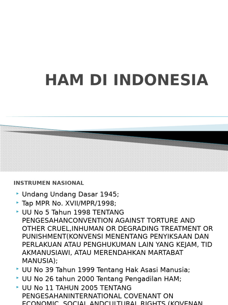 Instrumen Ham | PDF | Ilmu Sosial