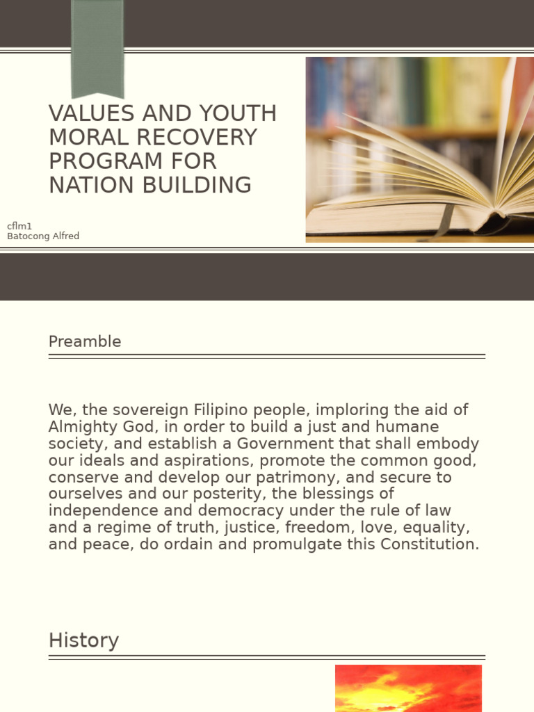 Values and Youth Moral Recovery | PDF | Disciplines | Justice