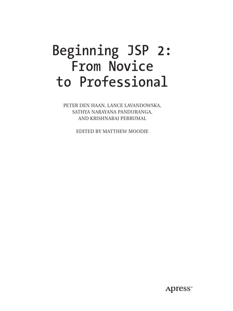 Beginning JSP 2-From Novice To Professional | PDF | Xml Schema | Xml