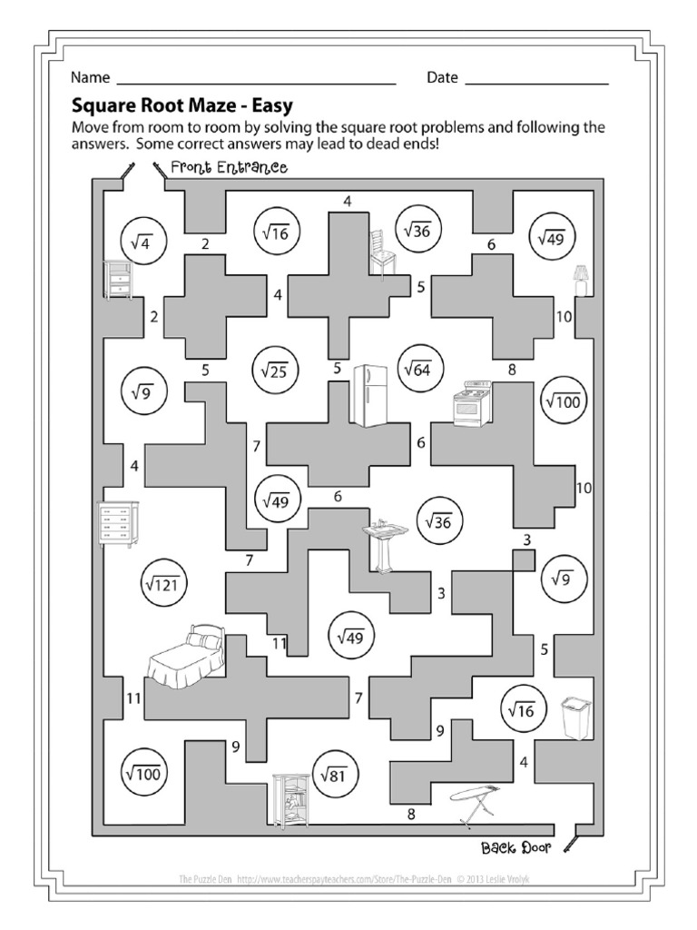 ThePuzzleDen SquareRootMazes | PDF