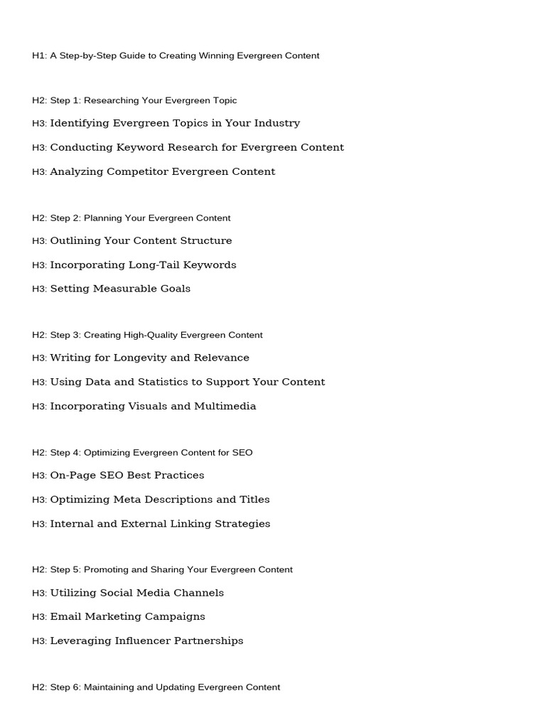 Create Winning Evergreen Content Guide | PDF | Search Engine ...