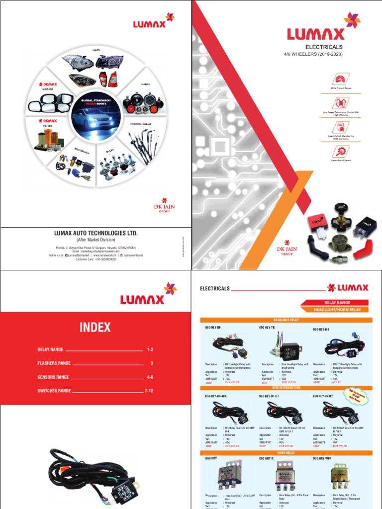 LUMAX - 4W - Electrical - Catalogue | PDF | Electrical Engineering | Automotive Industry