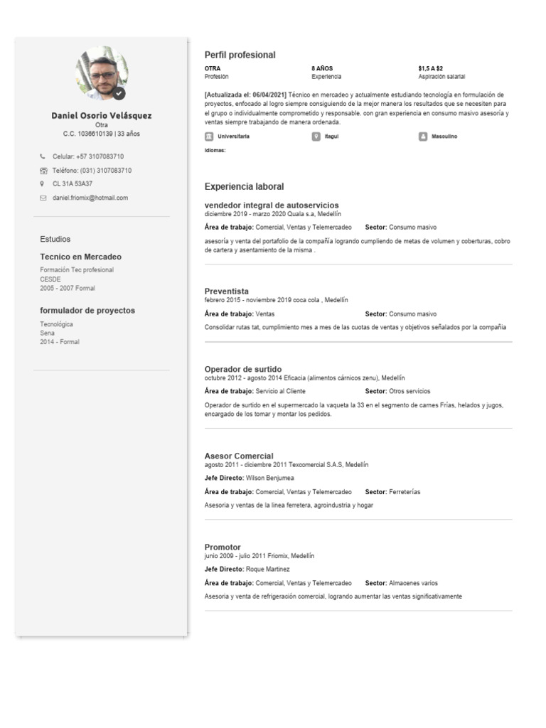 Daniel Osorio Vel爏quez | PDF | Economias