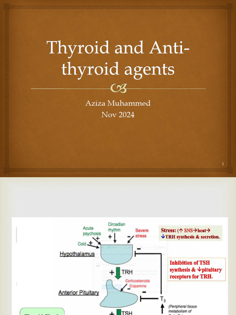Tyroid and Anti-Thyroid Agents | PDF | Glucocorticoid | Thyroid