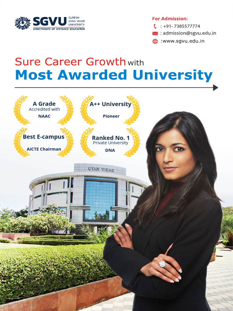 SGVU Distance Education Overview | PDF