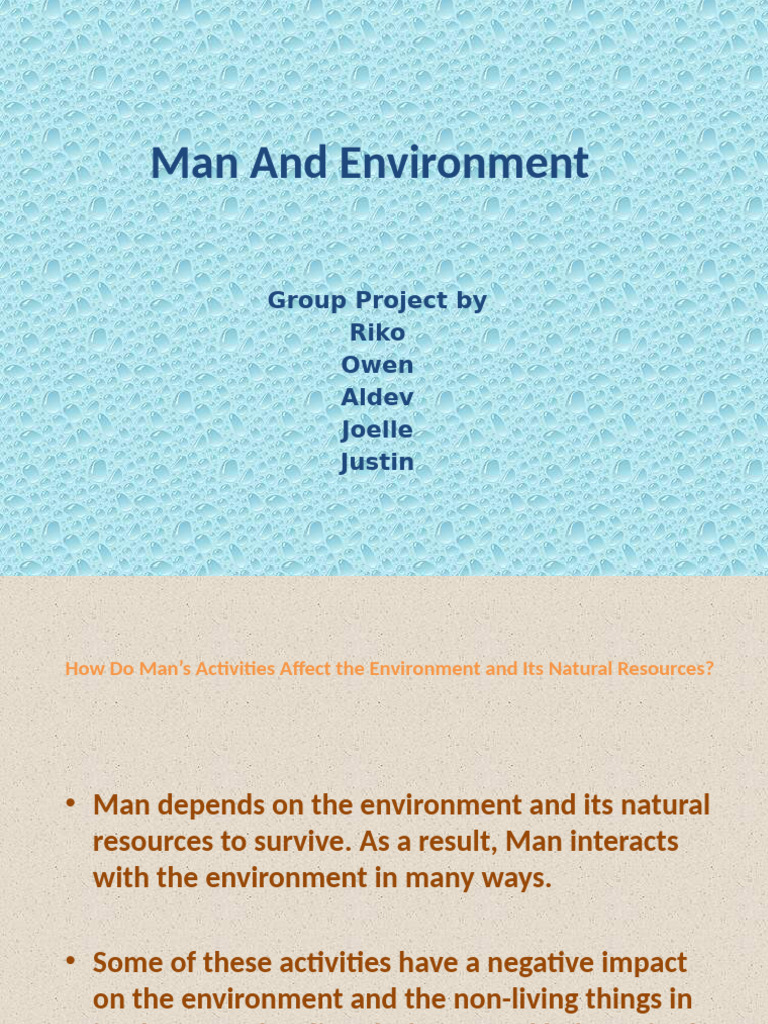 Man and Environment | PDF | Science & Mathematics