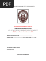 KKHSOU Assignment Front Page PDF | PDF